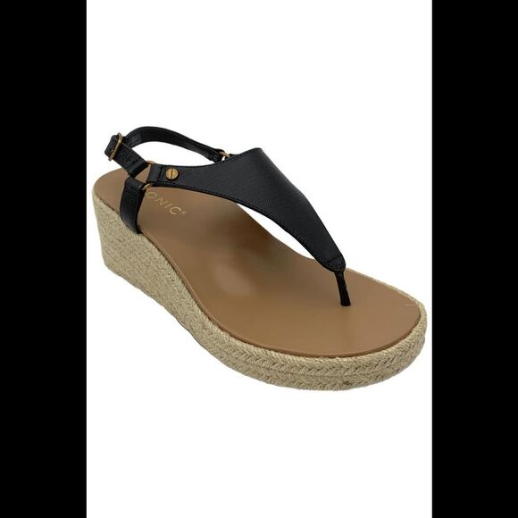 Vionic | Shoes | Vionic Womens Kirra Wedge Heel Black Leather Wide ...
